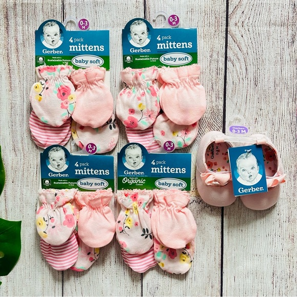 Gerber | Matching Sets | Gerber Spring Mitten And Shoes Bundle Size 3m ...
